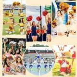 Wharick Metallic Pom Poms Cheerleading Flower Ball with Handle Team ...