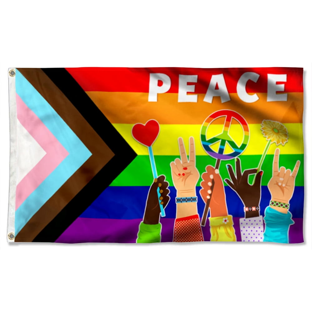 Cayyon Equality Flag LGBT Pride Peace Rainbow Hippie Flag 3x5Feet ...