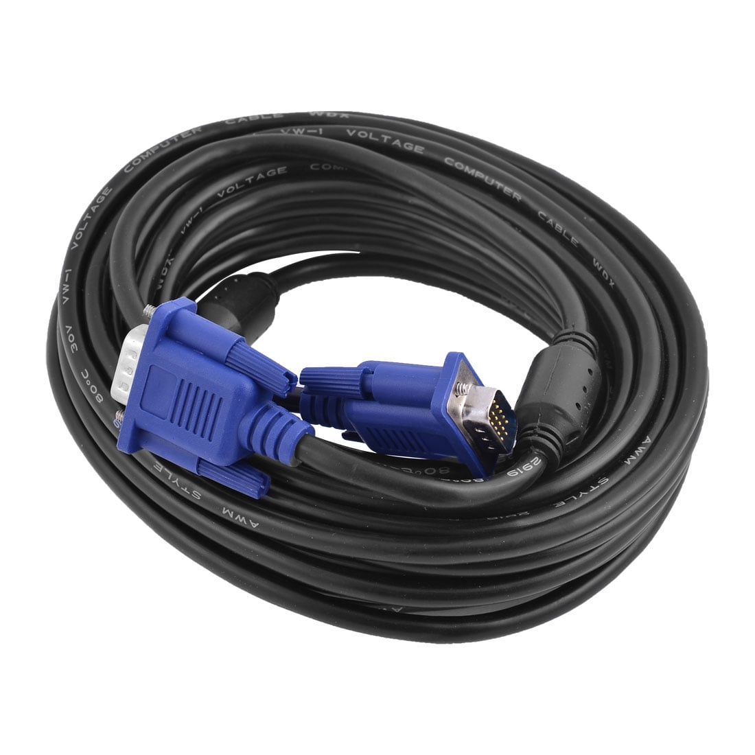 Computer Monitor 15 Pin VGA Male to Male Plug Extension Cable 10M ...