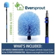 Cobweb Duster with Extension Pole - 20ft Reach - Indoor Outdoor Cobweb ...