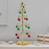 TERGAYEE Tabletop Metal Mini Christmas Tree, Wrought Iron Ornament ...