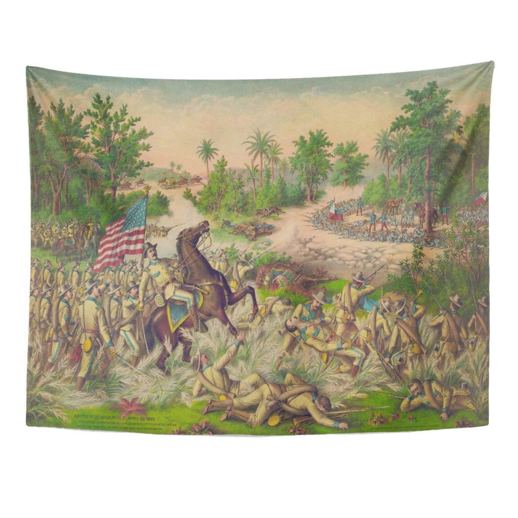 ZEALGNED American Troops Advancing on Filipino Behind Earthworks at The ...