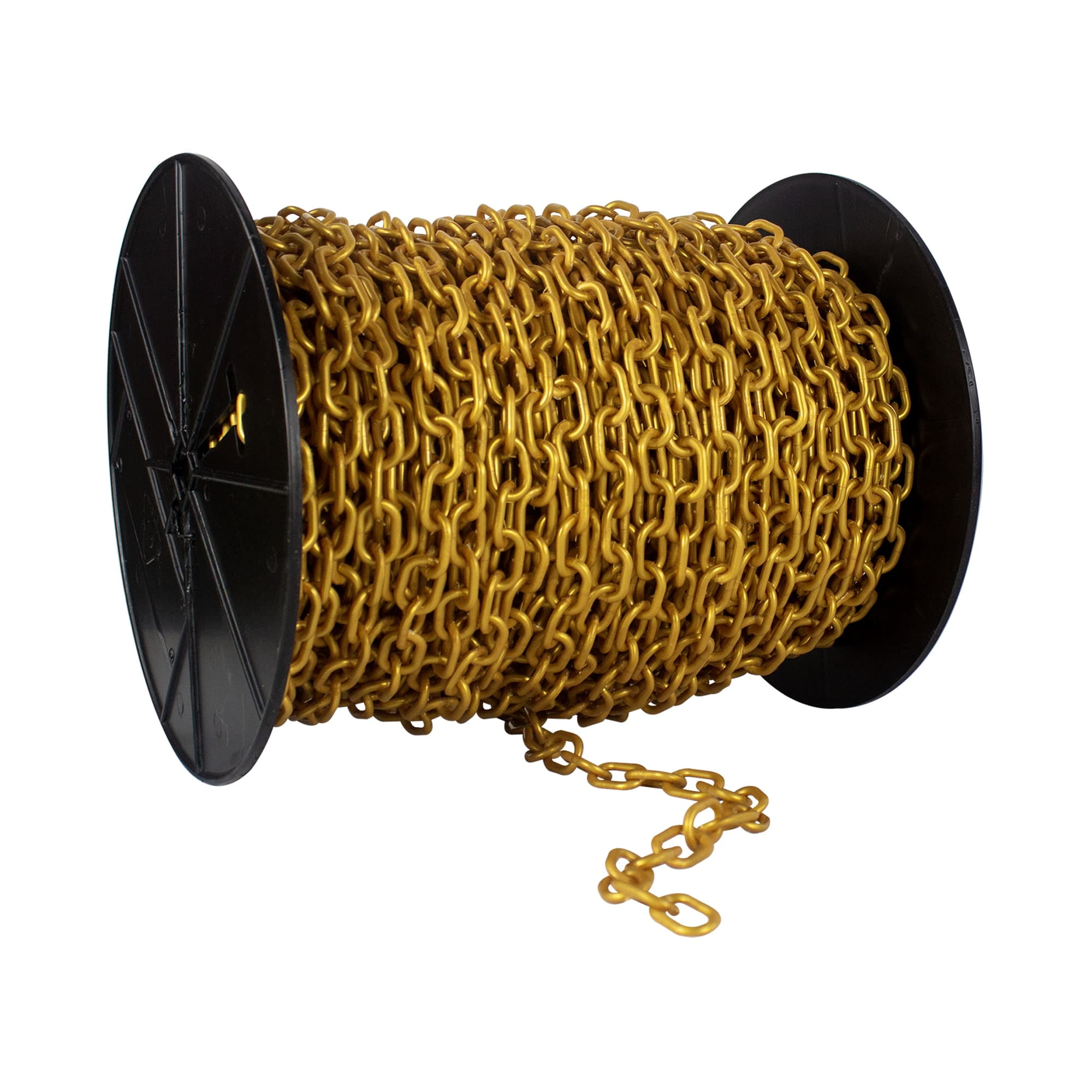 1 Inch x 250 Feet Gold Plastic Safety Chain Reel - Walmart.com
