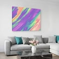 Colorful Gradual Canvas Print Wall Art, Watercolor Abstract Modern Wall ...