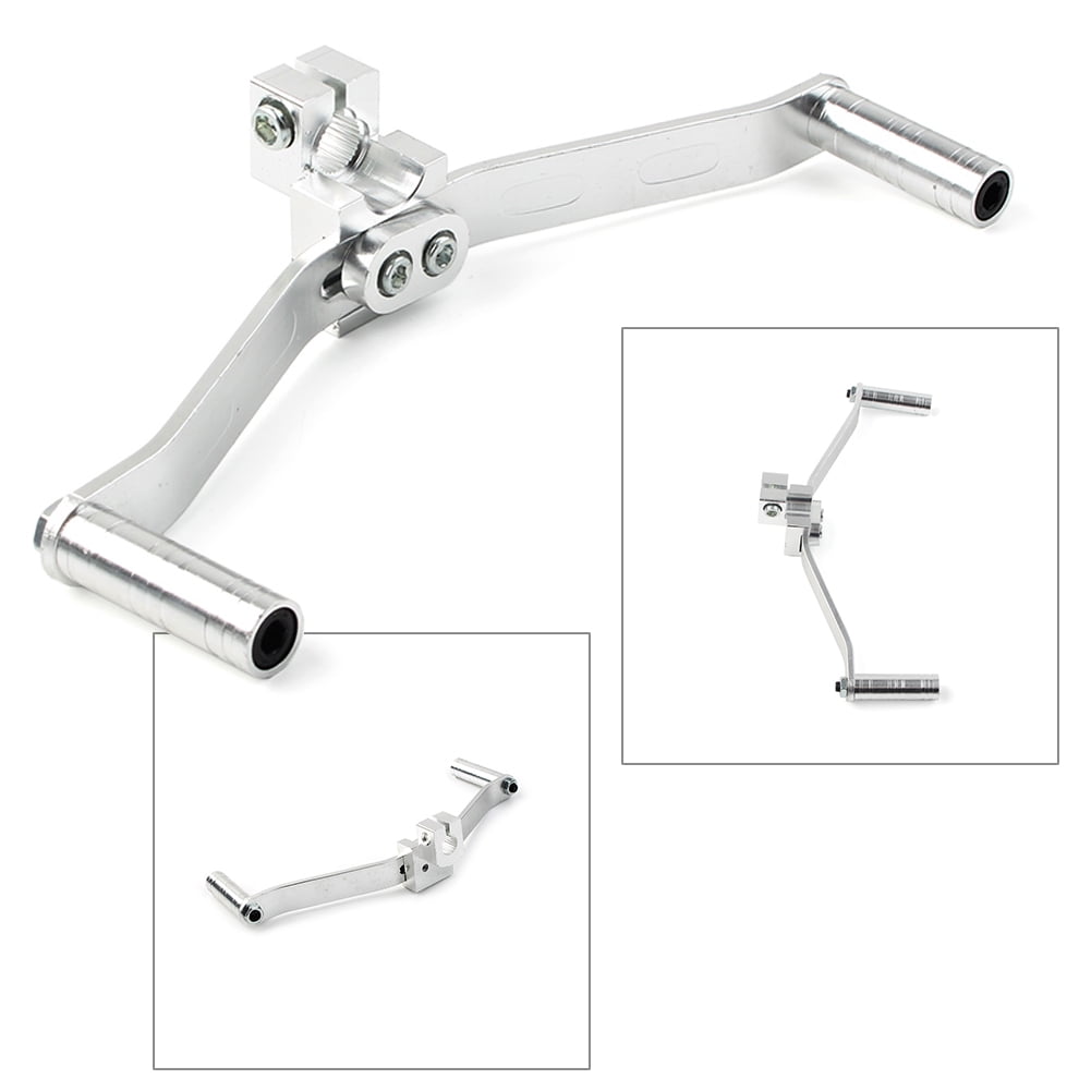ZS Aluminum Silver Motorcycle Dual Way Gear Shift Lever Footrest Pedal ...