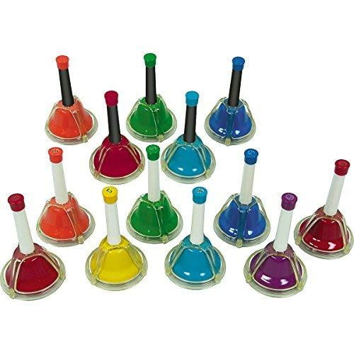 Rhythm Band: 13-Note Hand and Desk Bell Set, Multi Color and Note ...