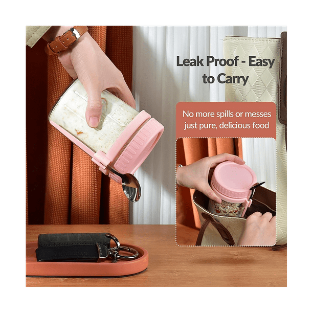 4 Pack Overnight Oats Containers with Lids and Spoons 16 Oz Mason Jars ...