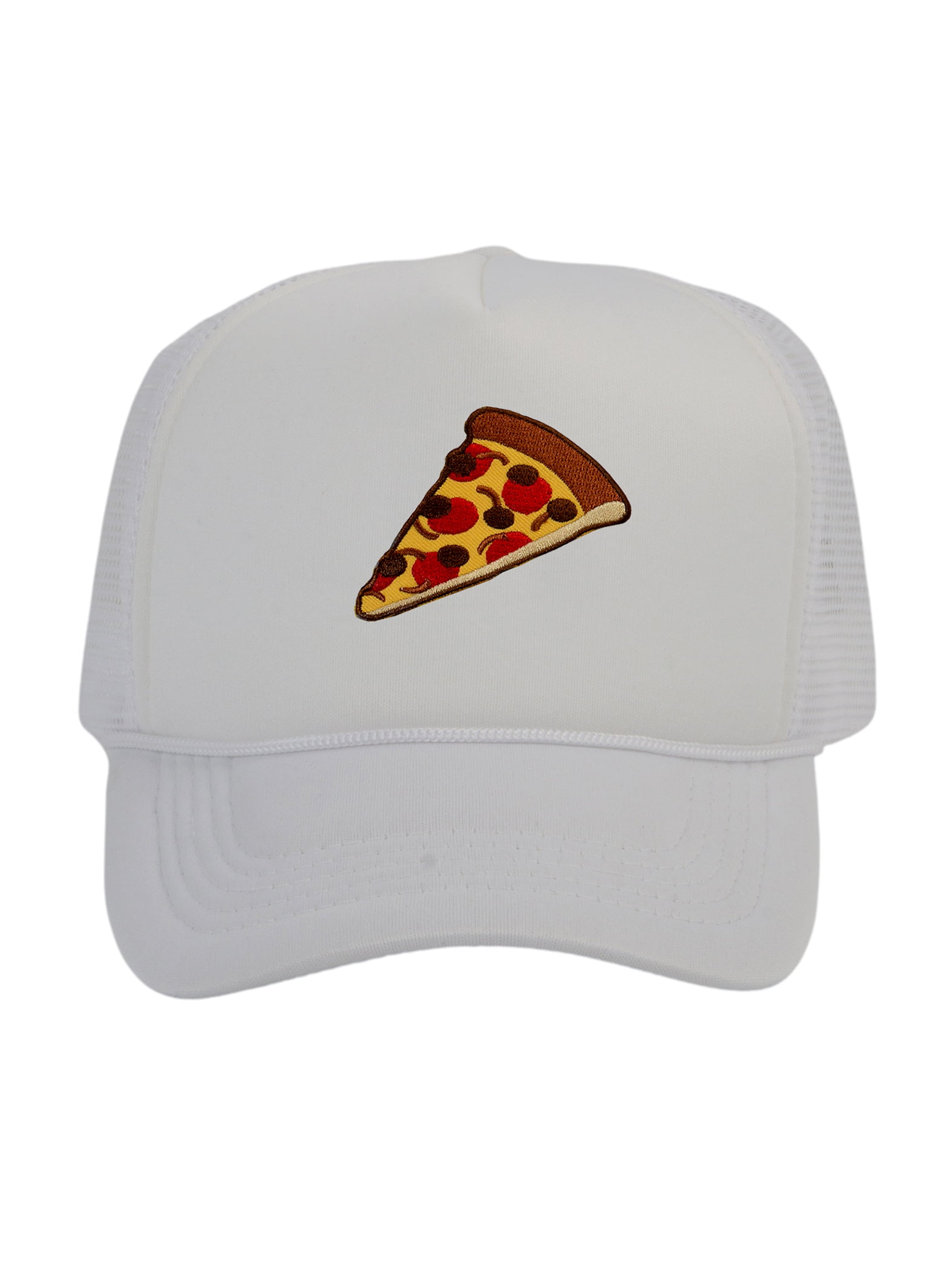 Adult Men's Pepperoni Pizza Slice Rope Foam Trucker Hat, White ...