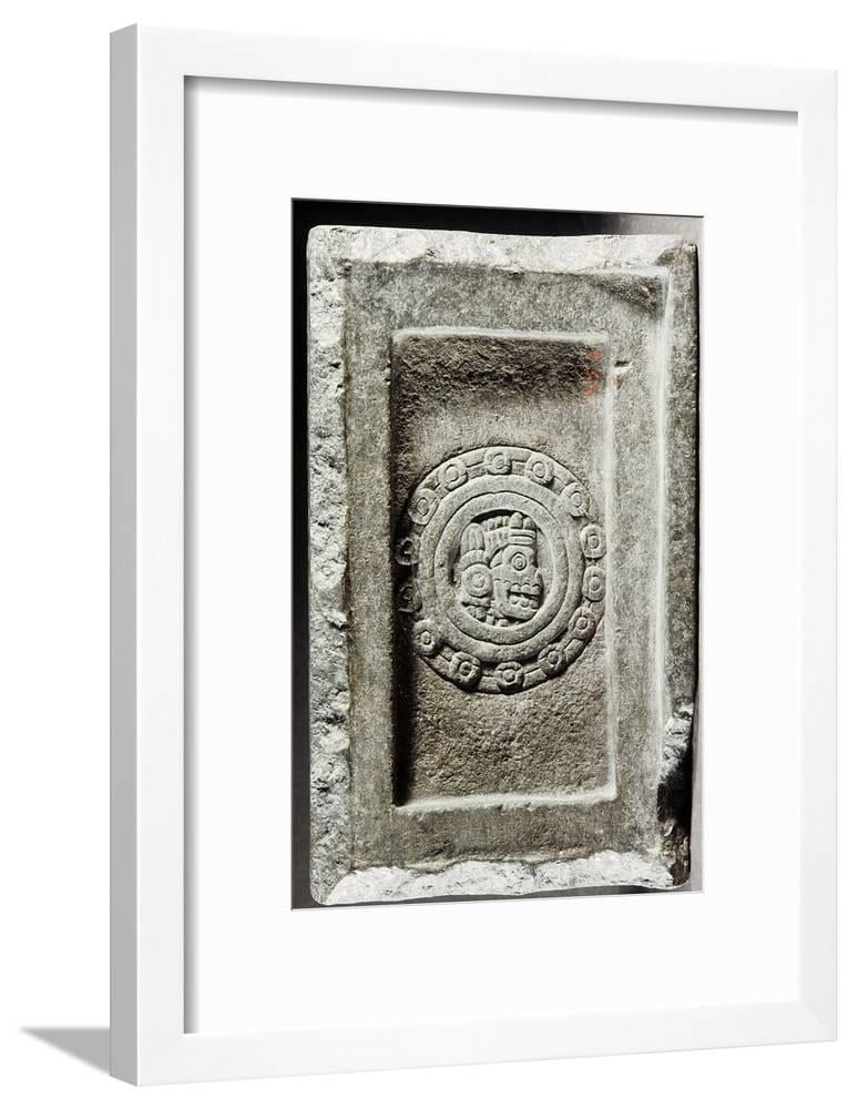 Aztec stone relief, Mexico, Framed Art Print Wall Art by Werner Forman ...
