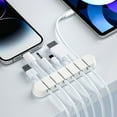 4PCS Desk Cord Storage Base Cable Management Clip Plastic Texture ...