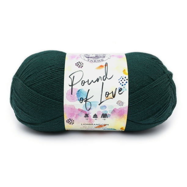 Lion Brand Yarn Pound of Love Hunter Green 1 Pound Baby Medium Acrylic ...