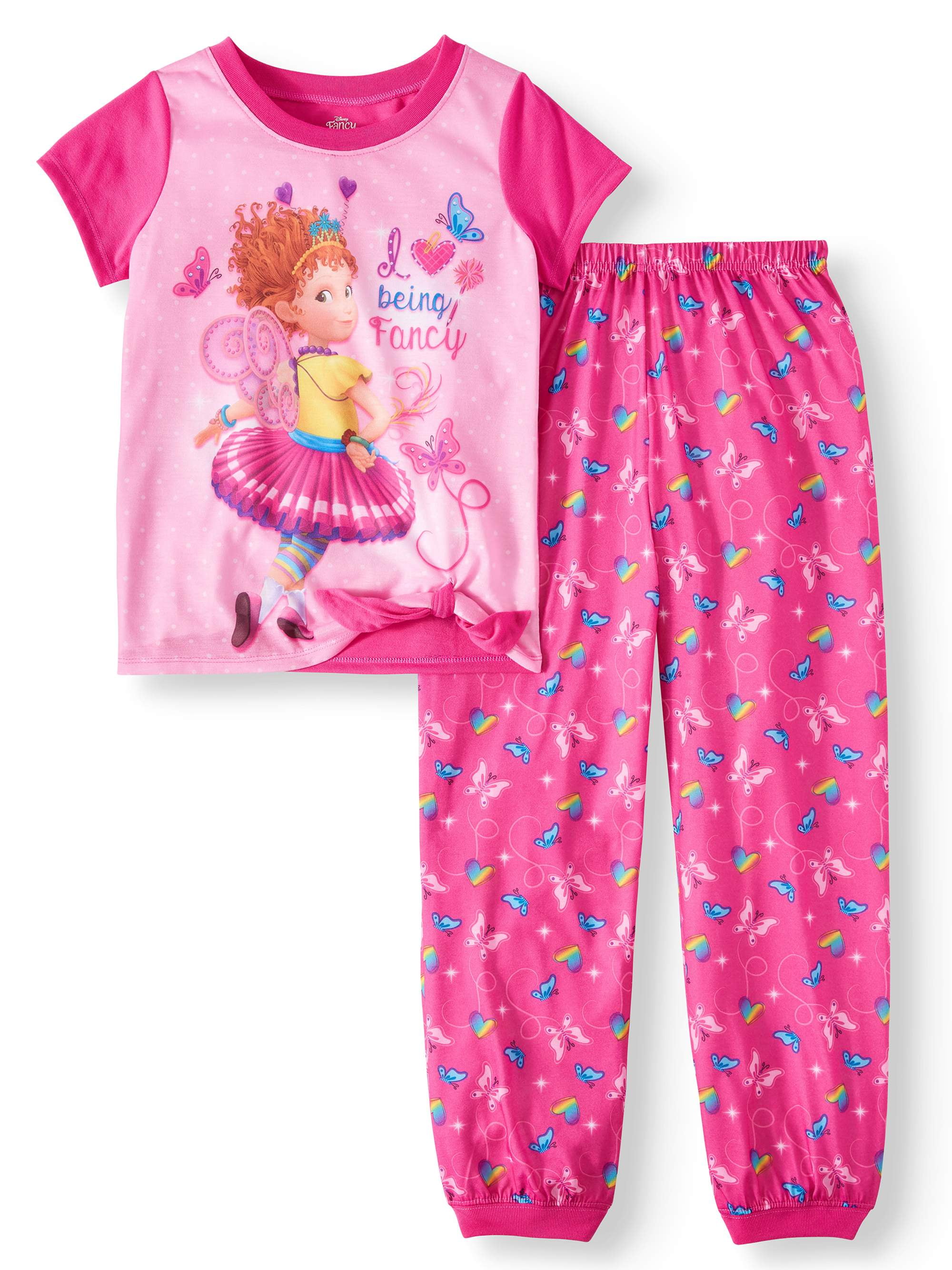 Girls' Fancy Nancy 2 Piece Pajama Sleep Set (Little Girl & Big Girl ...