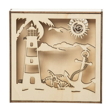 CoTa Global Silver Sea Nautical Wooden Lantern Lighthouse With LED ...