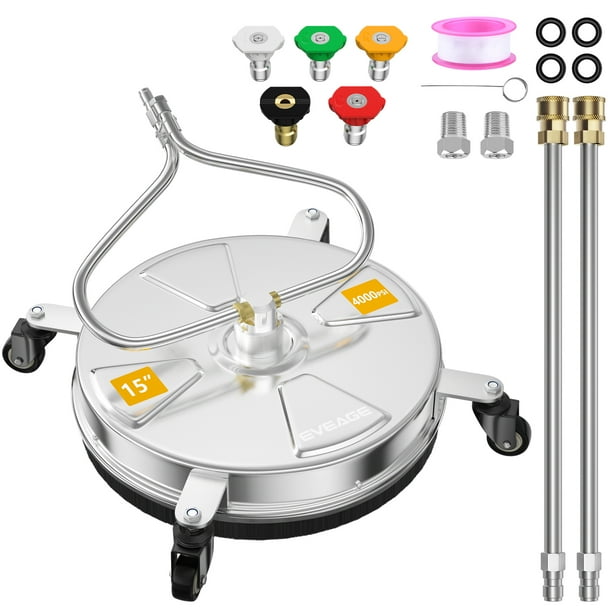 EVEAGE 15'' Pressure Washer Surface Cleaner, 4000PSI - Walmart.com