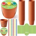 DIY Paintable Flower Pot Craft Kit with Drainage Holes and Lid for ...