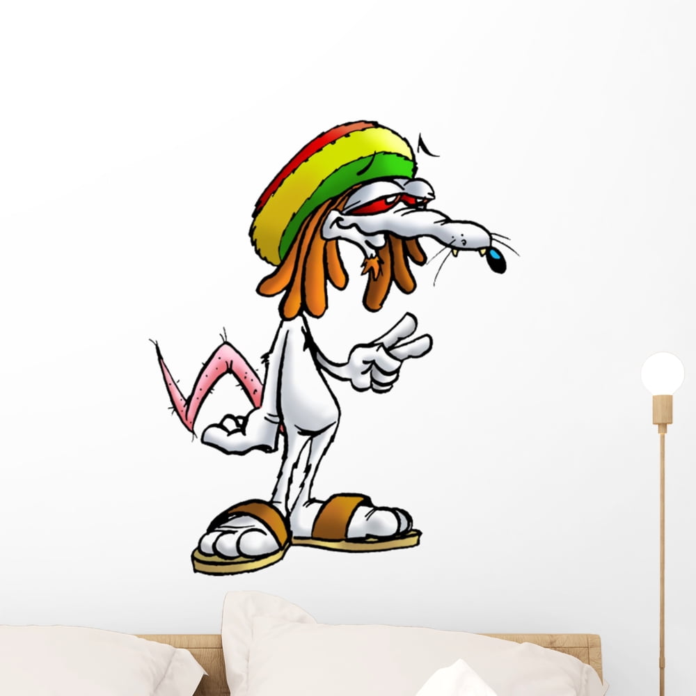 Rat Rasta Wall Decal Sticker by Wallmonkeys Vinyl Peel and Stick ...