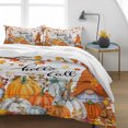 4 Piece Duvet Cover Set Cal king, Thanksgiving Maple Leaf Farm Gnome ...