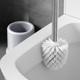 Byujiro Toilet Brush with Drip Base Round Head Fits Toilet Rim ...
