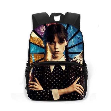 The Addams Family Wednesday Addams Theme Backpack Comfy Rucksack School ...