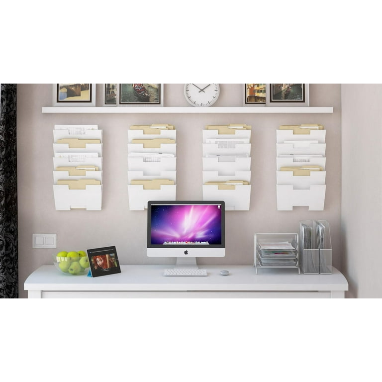 Decorative Wall File Organizer 3 Tier Black Metal Wall File Holder