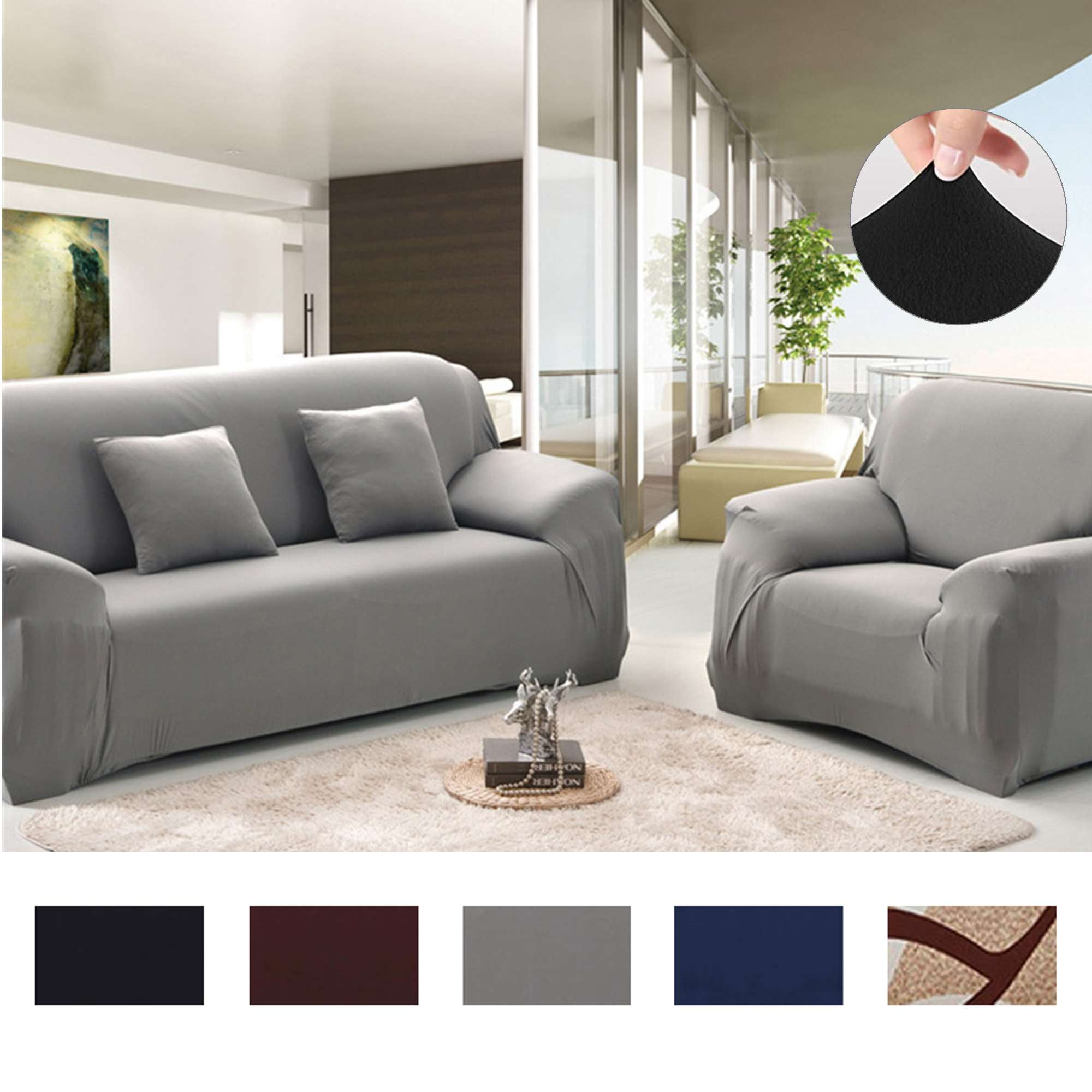Gustave Stretch Sofa Slipcovers Washable Sofa Cover 2 Seater Couch ...
