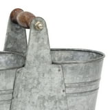 Farmhouse Double Galvanized Metal Bucket with Handle - Walmart.com