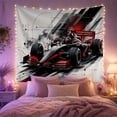 Black Open-Wheel Race Car on Brushstroke Track, Dramatic Watercolor for ...