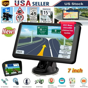 "7"" Touchscreen GPS Navigation for Car, Truck & RV, Sunshade, Voice ...