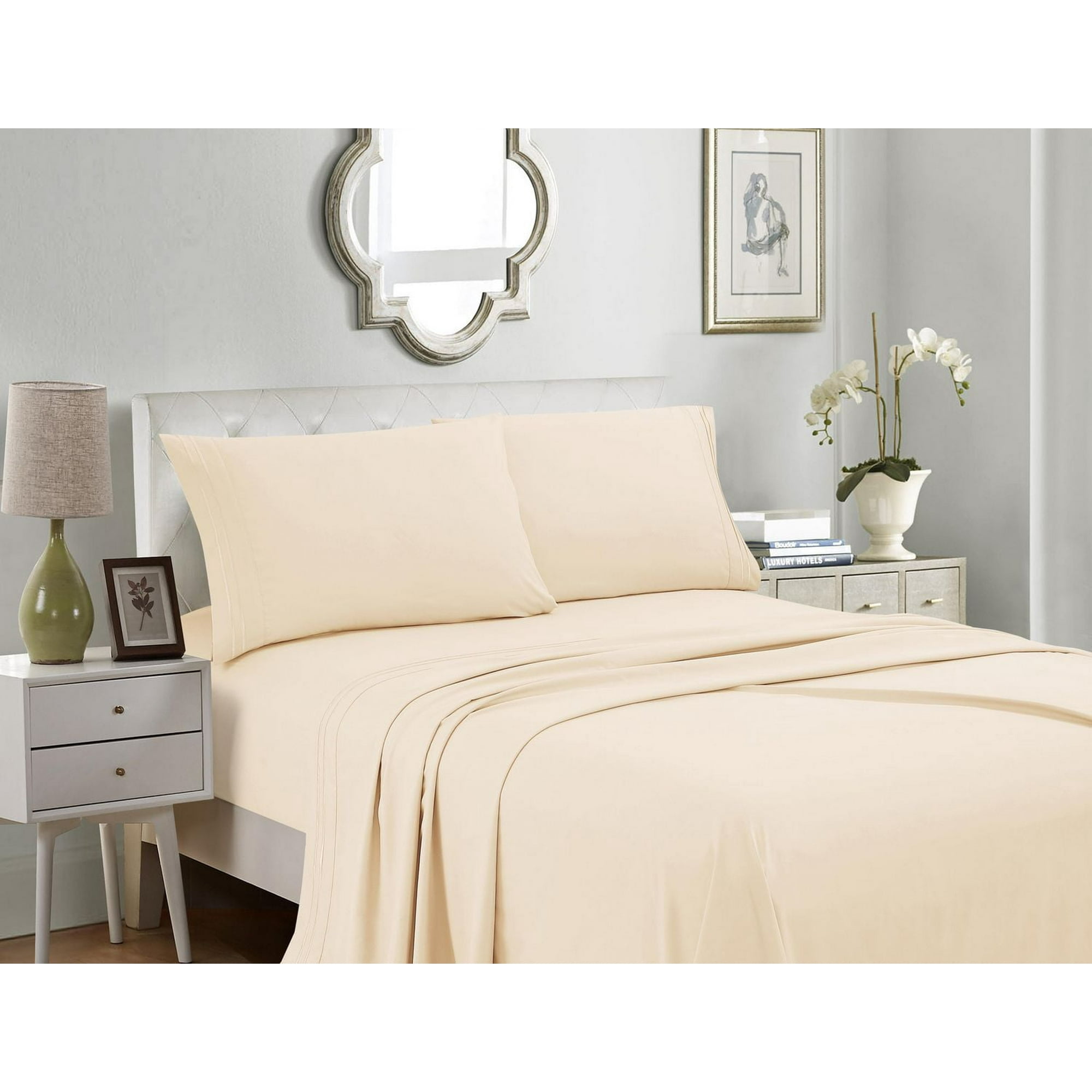 Click here for Swift Home 4 Pieces Soild Microfiber Sheet Set prices