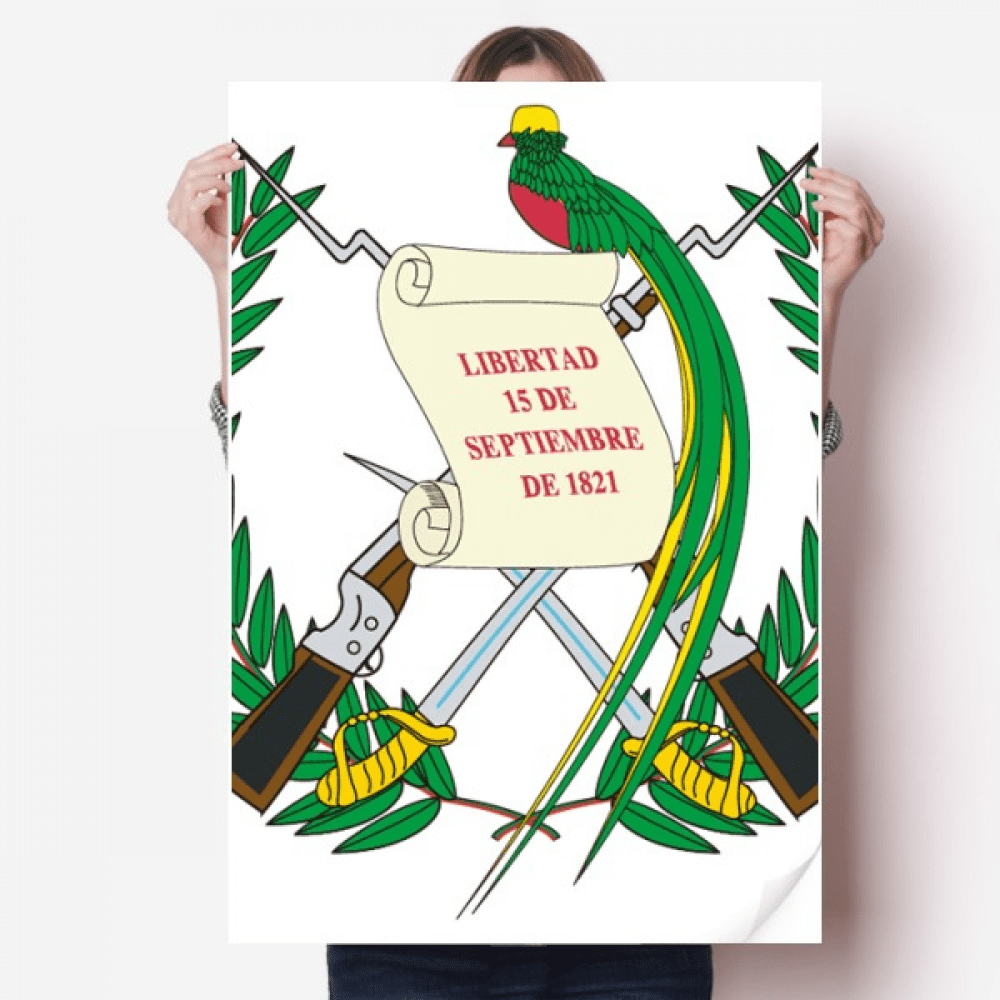 Guatemala National Emblem Country Sticker Decoration Poster Playbill ...