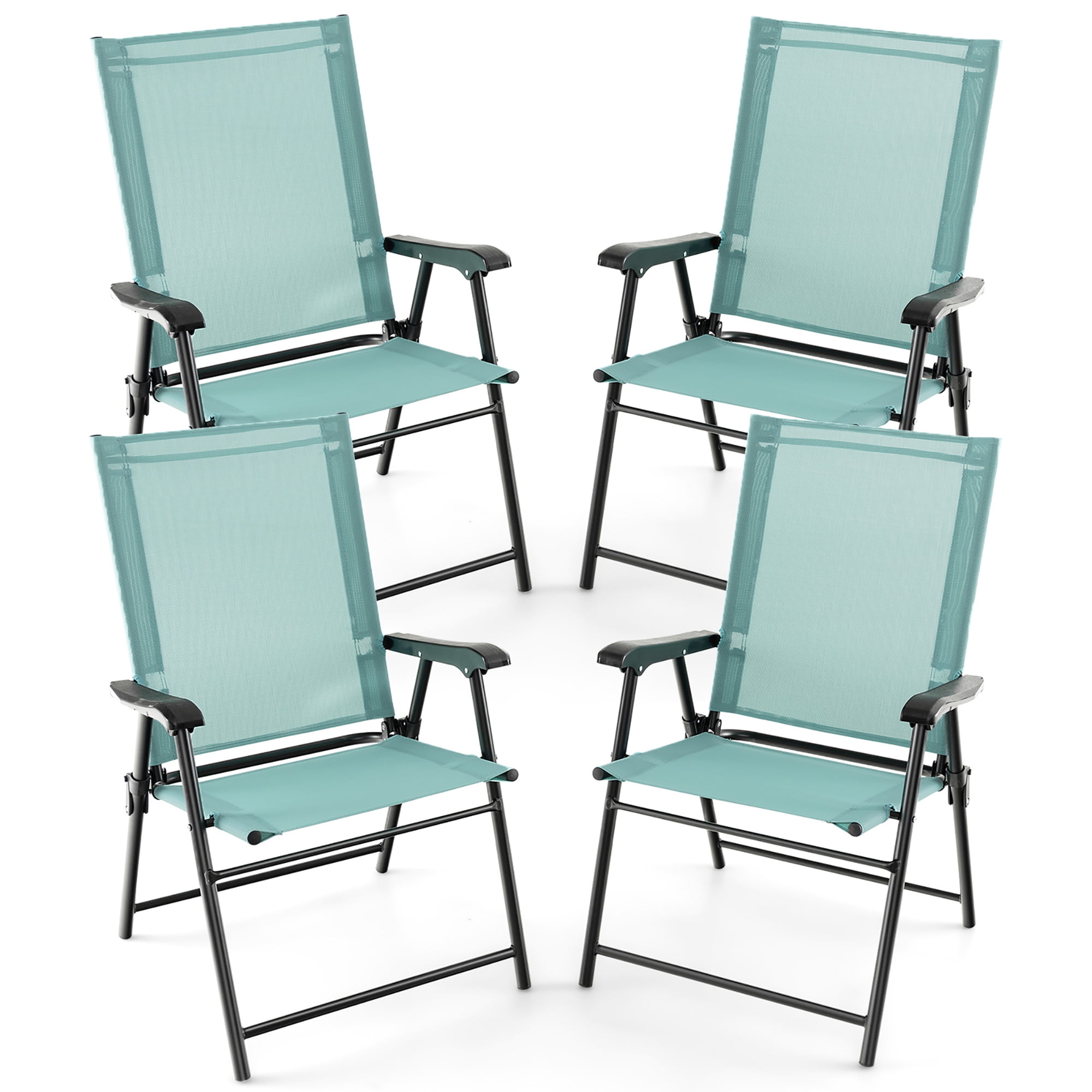 Click here for Costway Patio 4pcs Folding Sling Back Chair Portab... prices