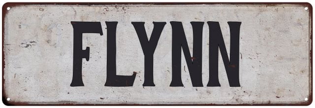 FLYNN Vintage Look Gift Rustic Chic Metal Sign 6x18 206180036250 ...