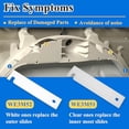 4PCS WE3M51 WE3M52 Clothes Dryer Teflon and Nylon Drum Bearing Slide ...