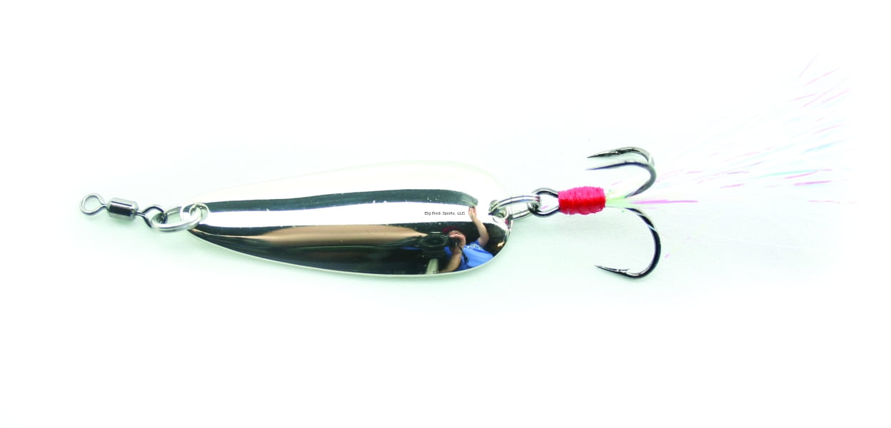 Nichols Lures Mojo Flutter Spoon, 2", 1/2oz, Silver Chome - Walmart.com