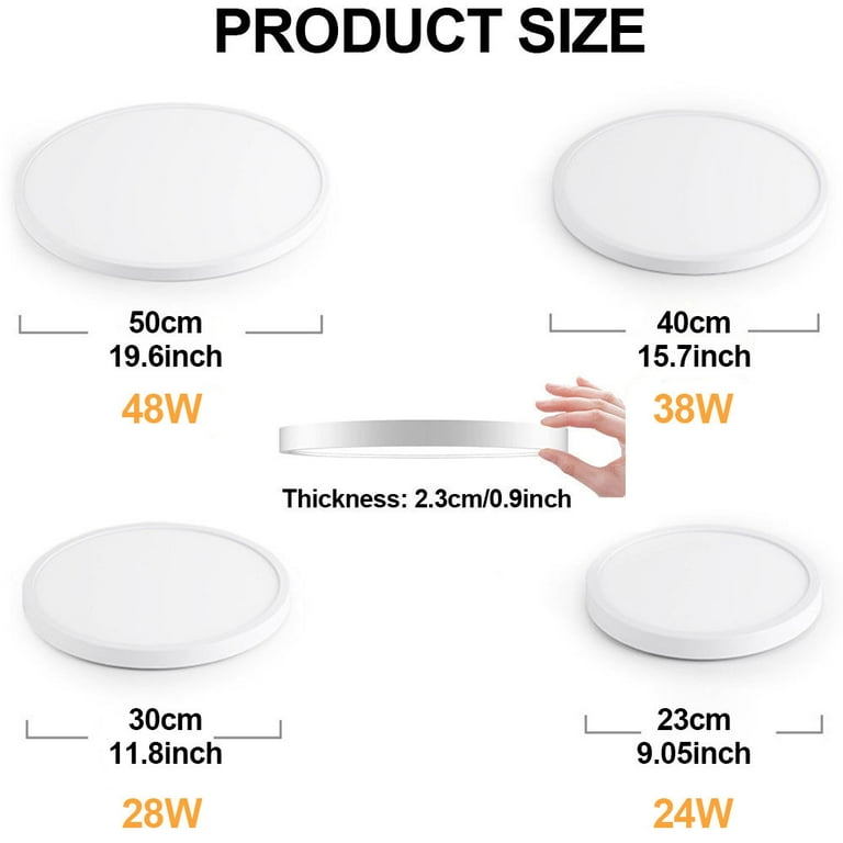 Led Ceiling Lights Sizes | Shelly Lighting