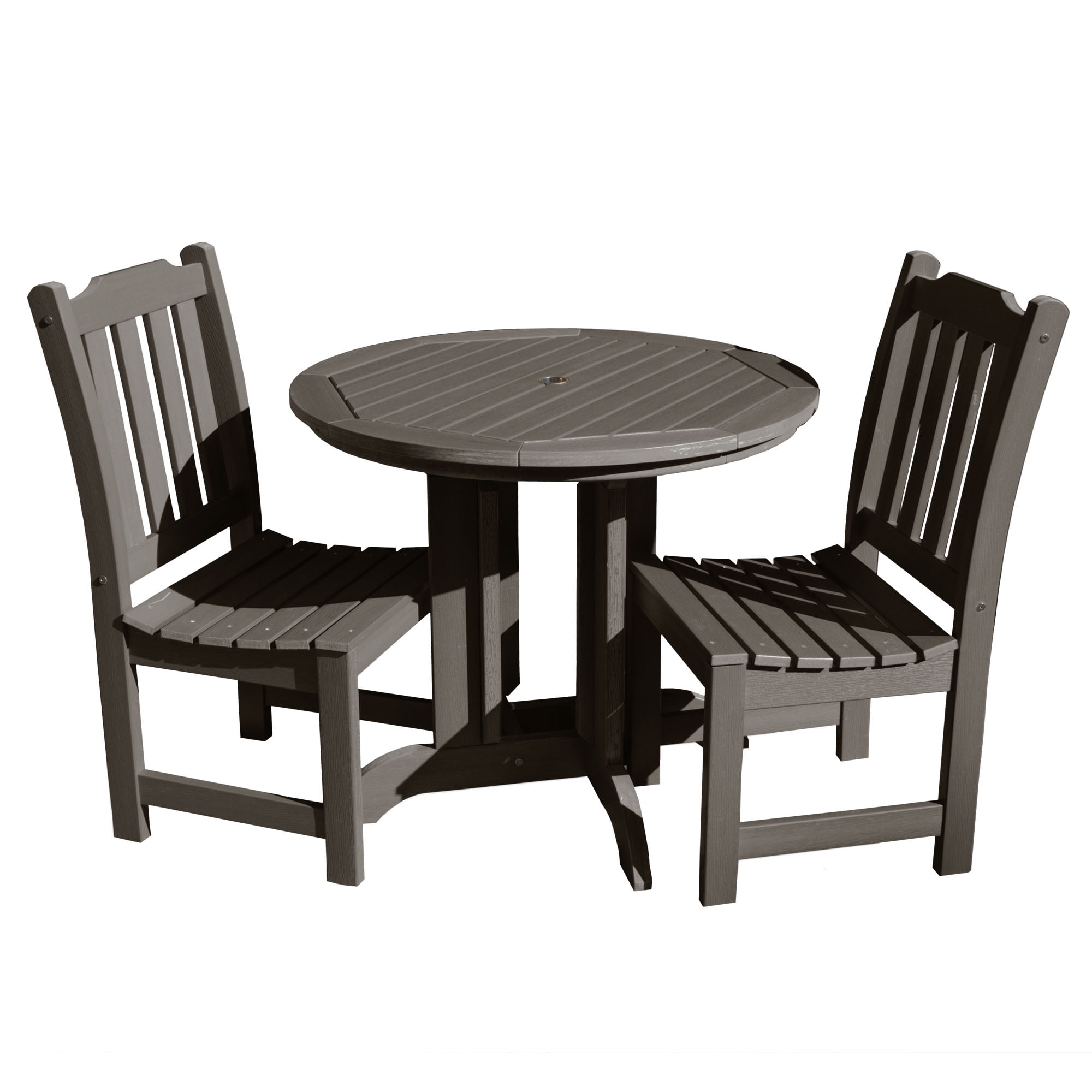 highwood® Eco-Friendly Recycled Plastic Lehigh 3pc Round Dining Set ...