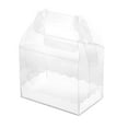 6pcs Transparent Cake Roll Packaging Box with Tray Portable Swiss Roll ...
