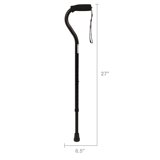 Equate Aluminum Mobility Offset Handle Cane with Foam Handles ...