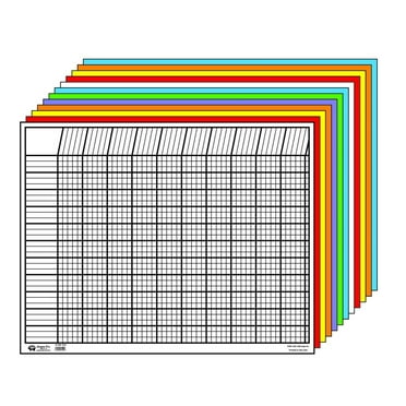 Jumbo Horizontal Incentive Chart Pack, 28 X 22, Assorted Colors With ...