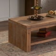 Noble House 47.24" Rustic 2-Tier Rectangle Coffee Table, Wooden ...