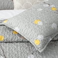 TELIZ Gray King Quilt Set Turquoise Polka Dot Pattern Bedspread with ...
