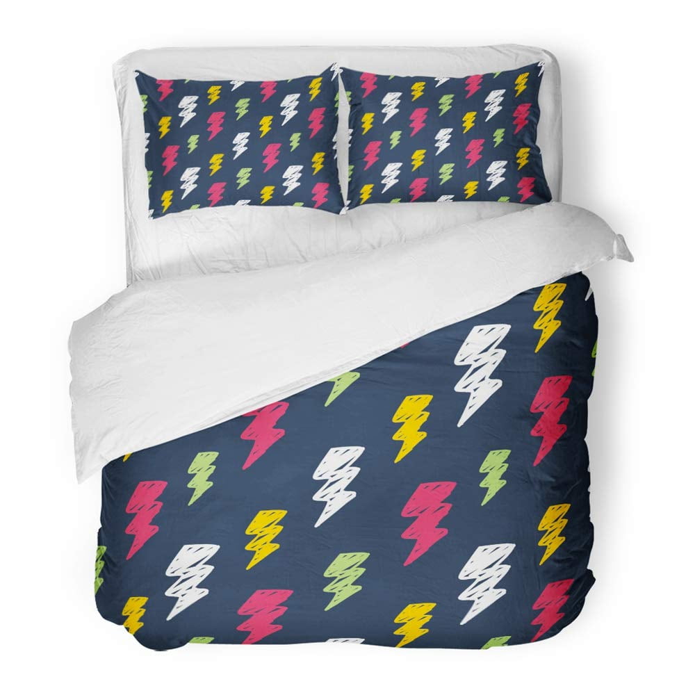 FMSHPON 3 Piece Bedding Set Bolt Abstract Thunder Lightning Lightening ...