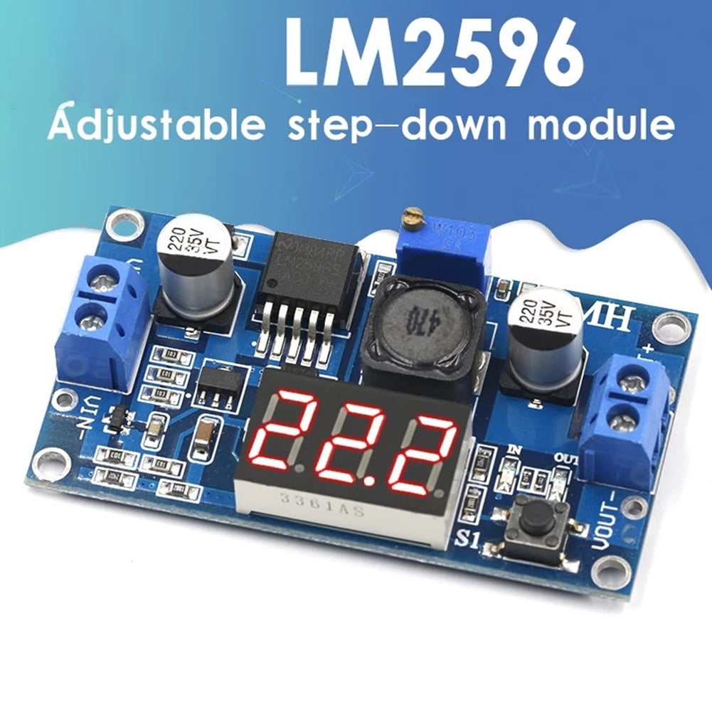 DC-DC Adjustable Power Supply Module with Voltmeter Display 2.5V~40V To ...