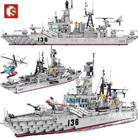 Sembo Moc Military China 956 Destroyer Navy Aircraft Army Warship Large ...