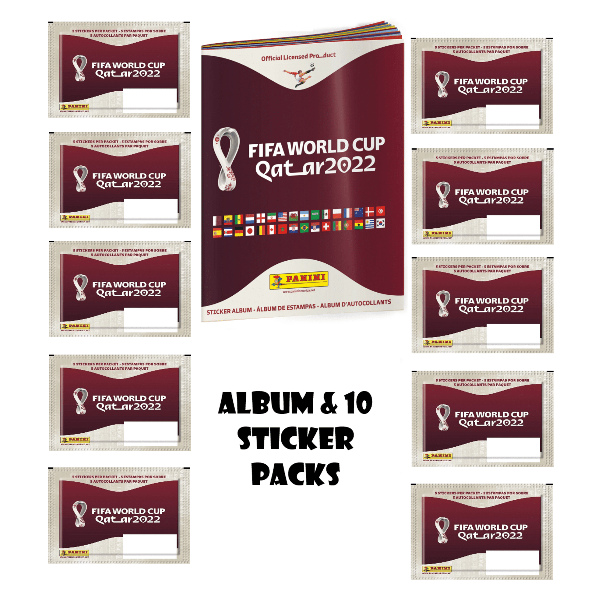 Panini Fifa World Cup Qatar 2022 Album With 10 Sticker Packs Included (Soft Cover) - Walmart.com