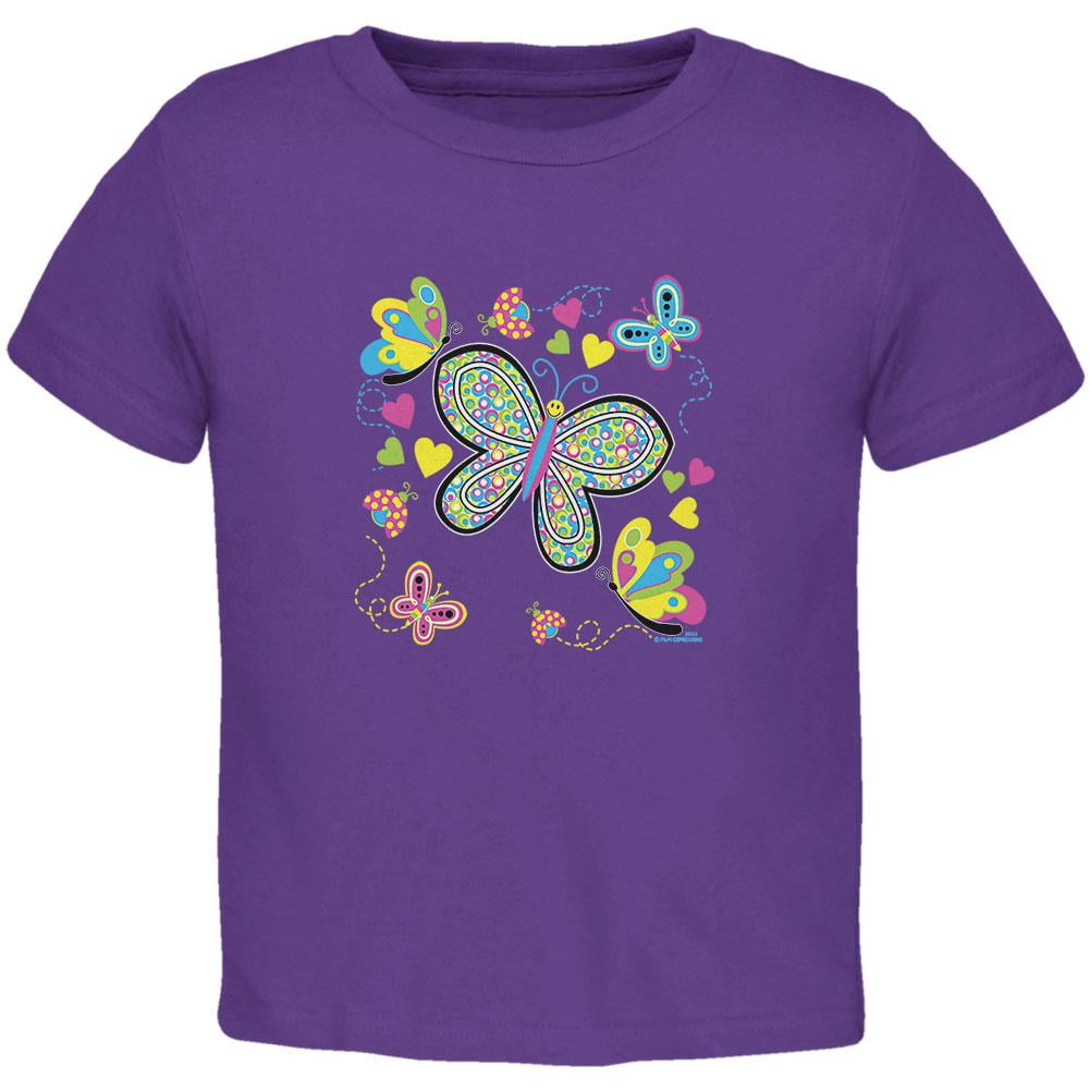 Butterflies Toddler T Shirt Purple 3T - Walmart.com