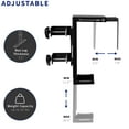 VIVO Black Under Desk Leg Clamp PC Mount, Adjustable Steel CPU Holder ...