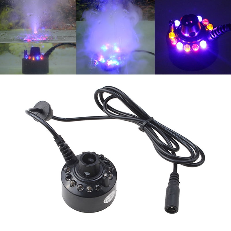 Buy Mini Mist Maker, 12 LED Mister Fogger Water Fountain Pond Fog ...