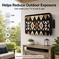 Brown Geometric Outdoor TV Cover 70 to 75 Inch Vintage National Style ...