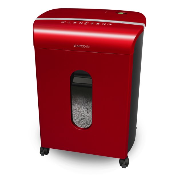 GoECOlife GMW124P-Red Limited Edition 12-Sheet High Security Microcut ...